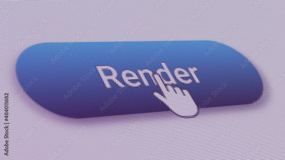 Render Button Click Extreme Close Up Make File To Be Visible Rendering Is The Term Used For