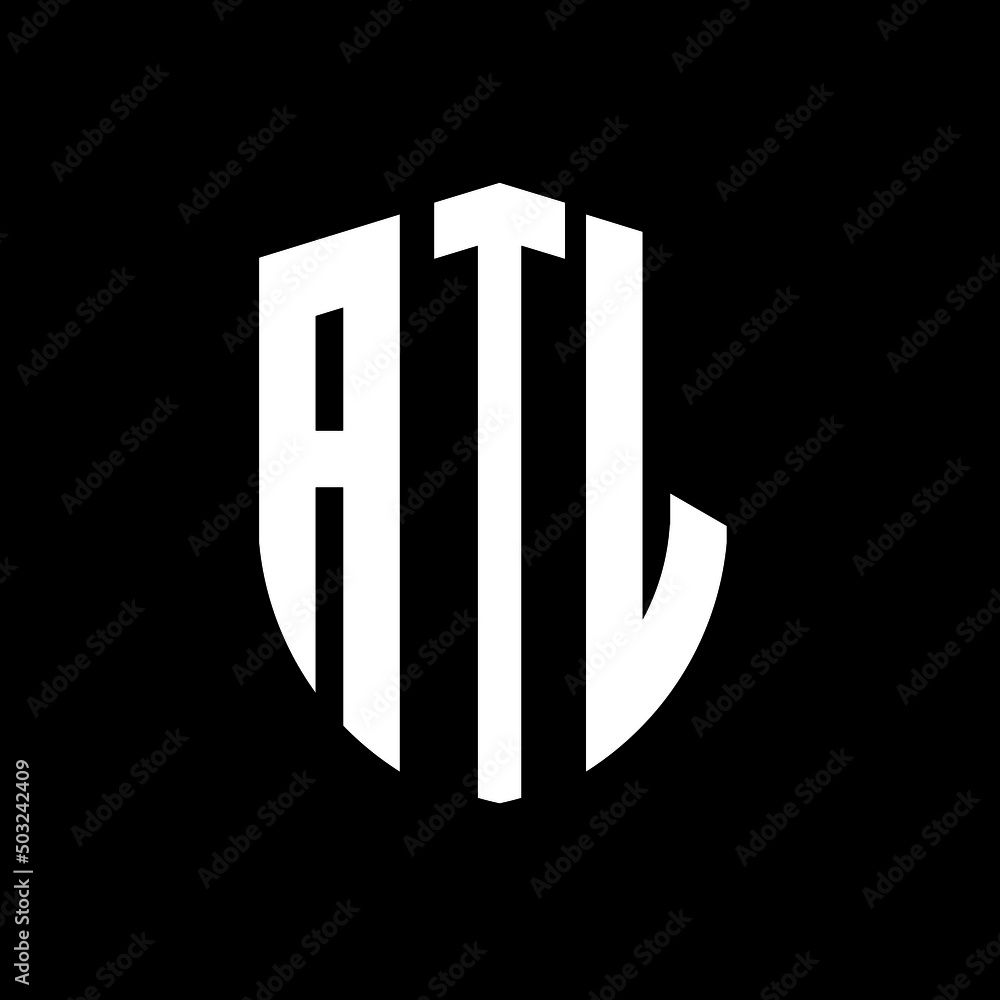 ATL Letter Logo Design ATL Modern Letter Logo With Black Background