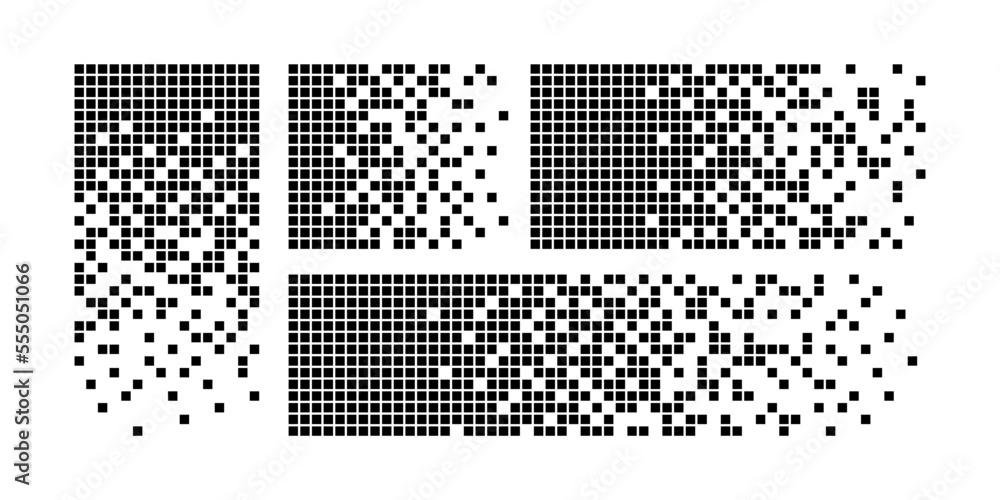 Pixel Disintegration Background Halftone Fragment Dispersed Dotted
