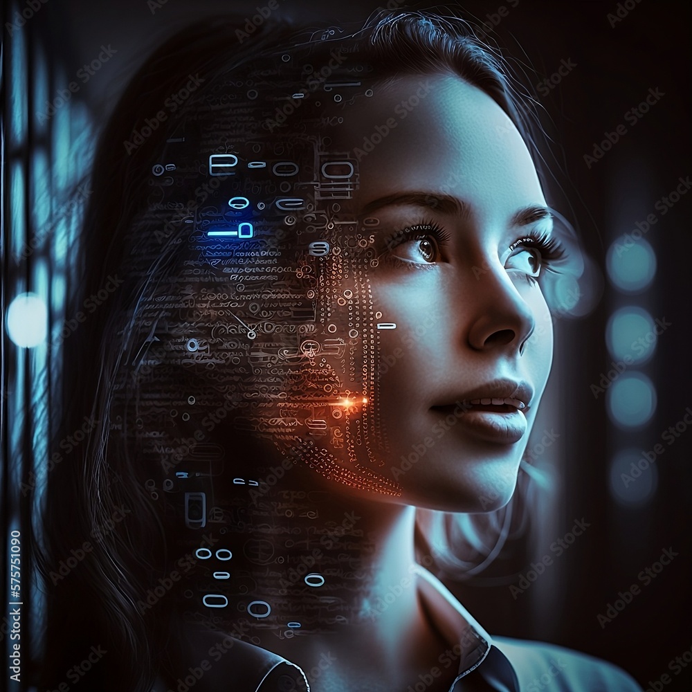 ภาพประกอบสตอก Chat with AI or Artificial Intelligence technology