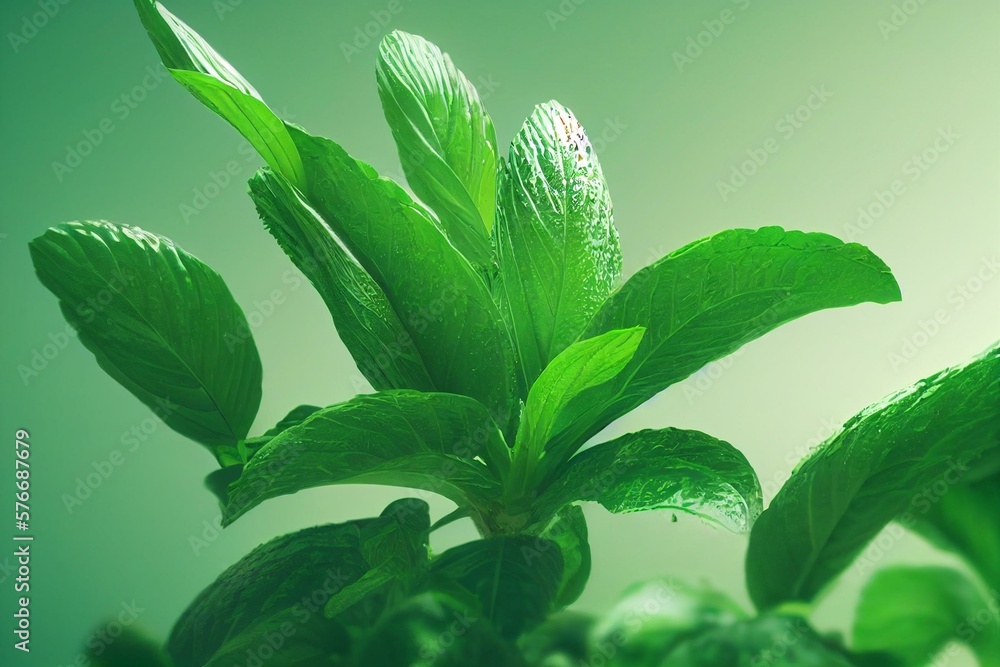 Tropical Oasis Mojito AI Generative Generative AI Stock Illustration