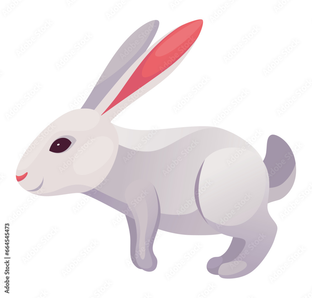 Rabbit Animation Icon Bunny Jump Or Running Motion Element For 2d Game
