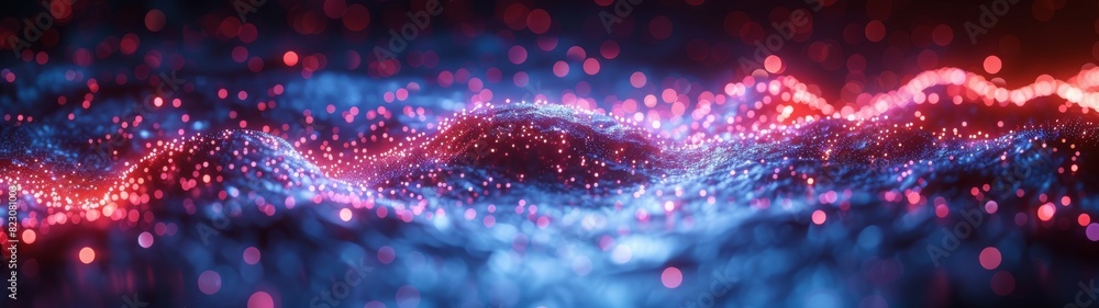 Abstract Technology Background Amidst The Neon Lit Expanse These