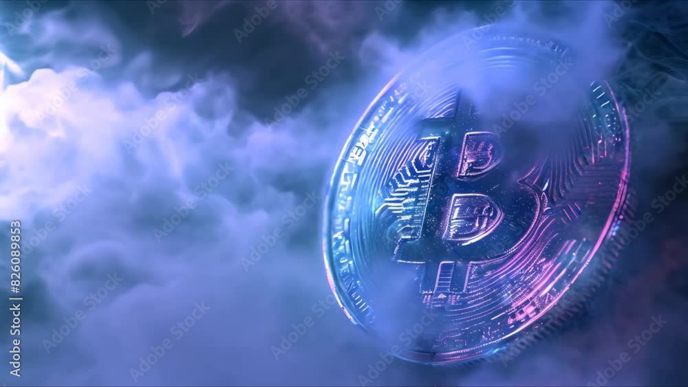 Bitcoin Halving Event Depicted In Fantasy Charcoal Sketch With Radiant