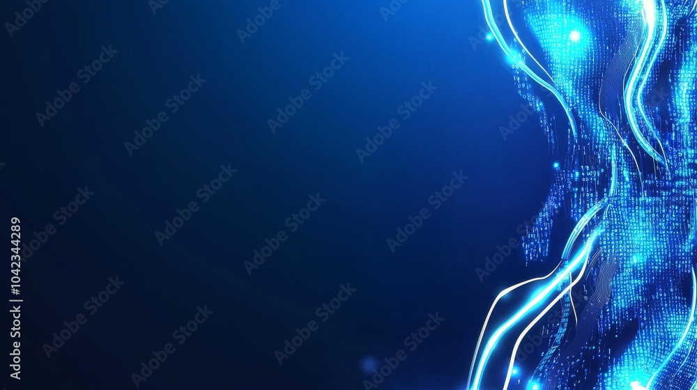 Code Background Digital Binary Data Background With Streaming Digital