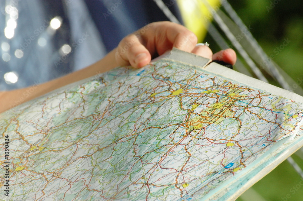 reading a map Stock Photo | Adobe Stock