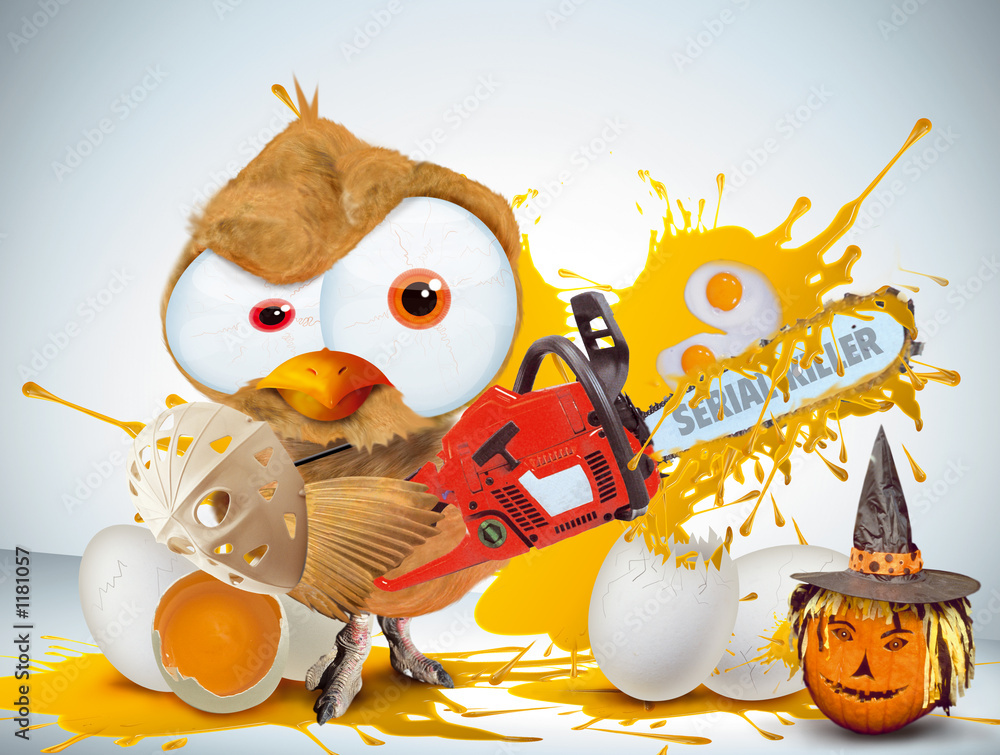 serial killer chez les poussins Stock Illustration | Adobe Stock
