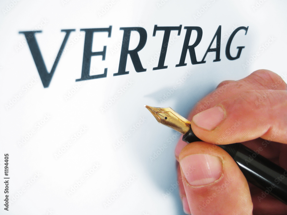 Stock-Foto „vertrag schreiben“ | Adobe Stock