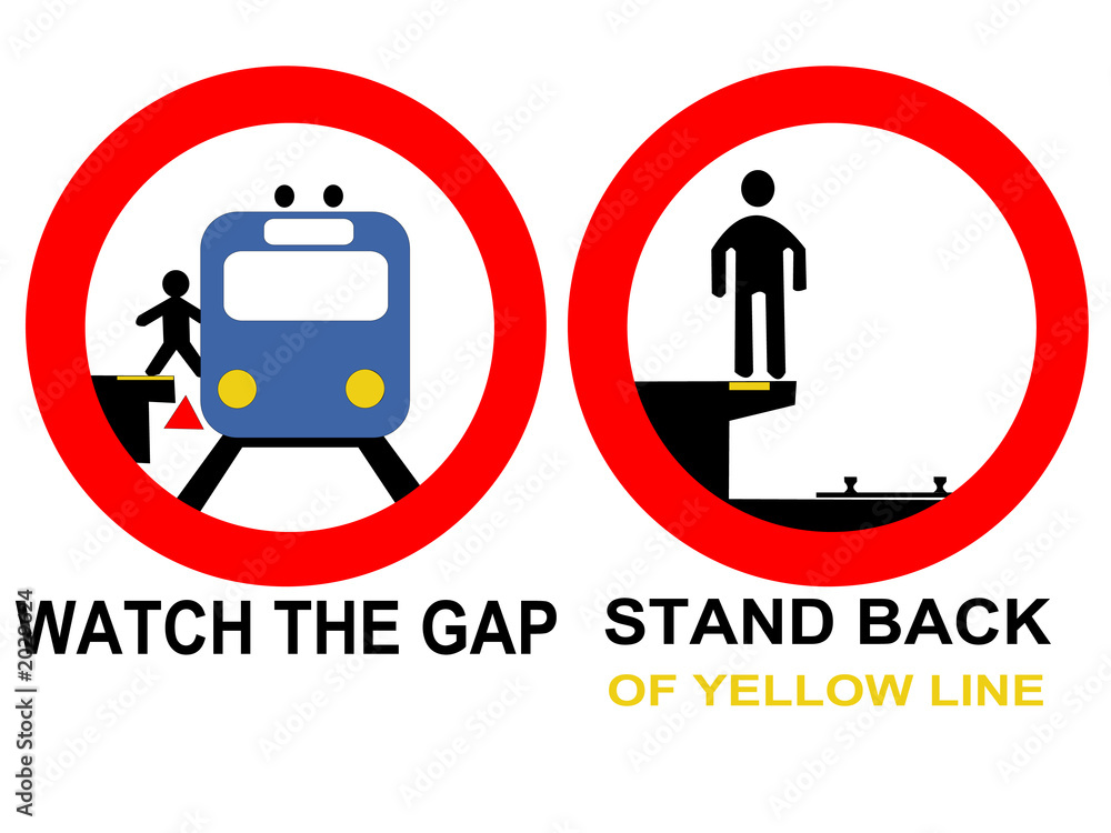 train warning signs danger Stock Illustration | Adobe Stock