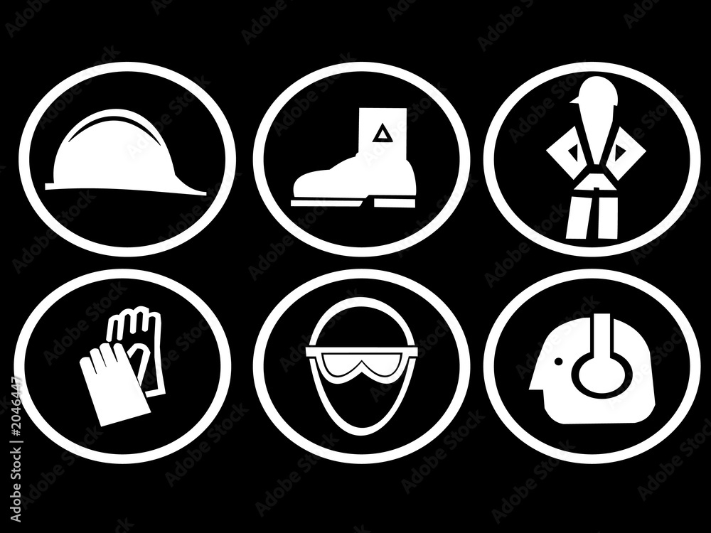 construction site safety symbols Stock Illustration | Adobe Stock