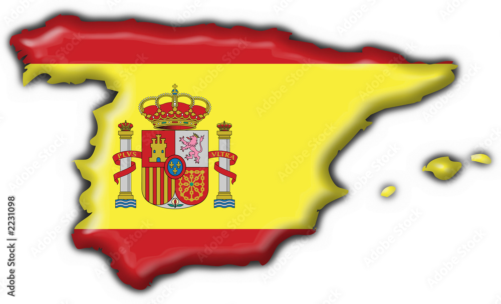bottone cartina spagnola - spain button map flag Stock Illustration ...