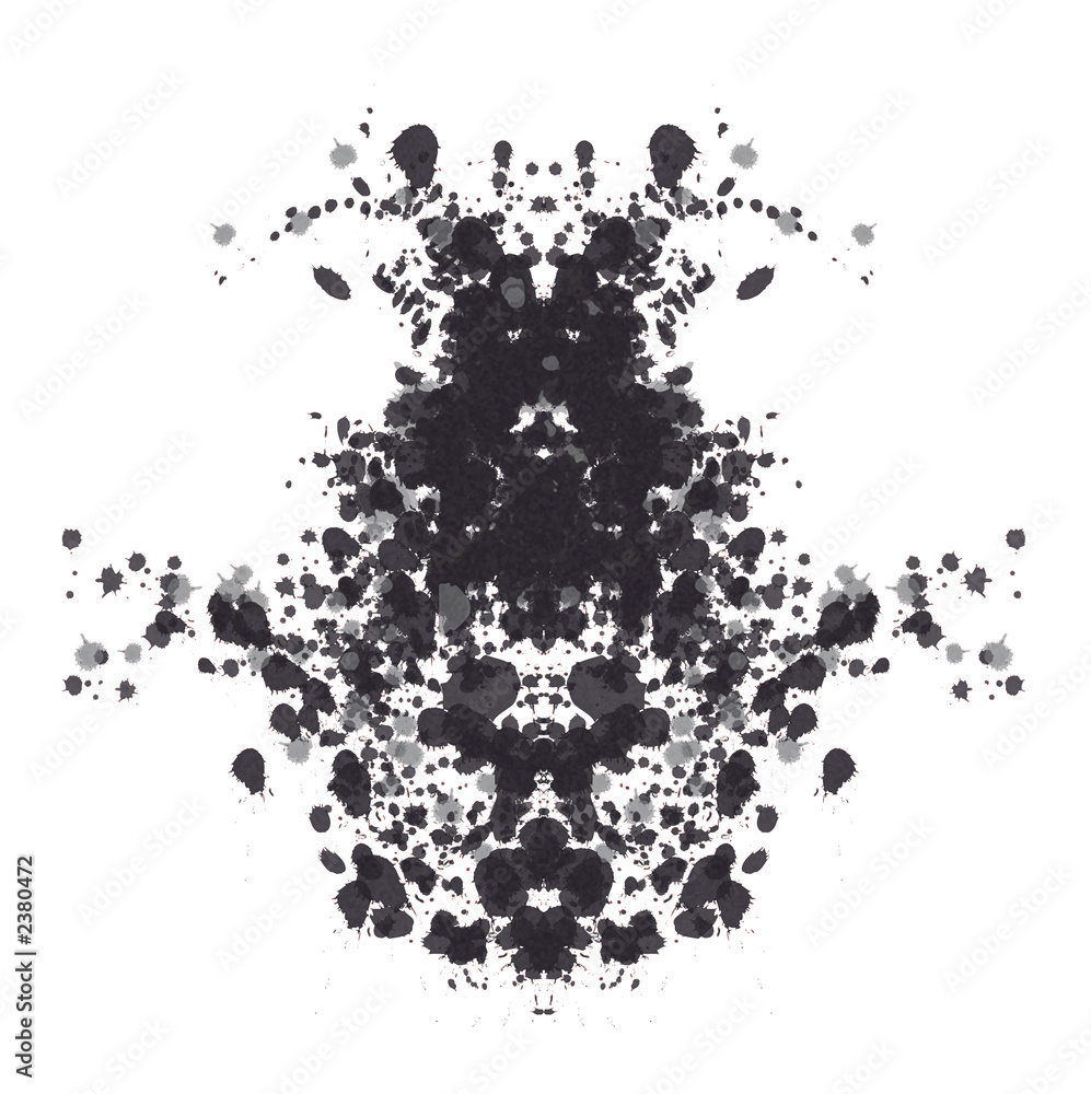 macchie di inchiostro - test di rorschach Stock Illustration | Adobe Stock