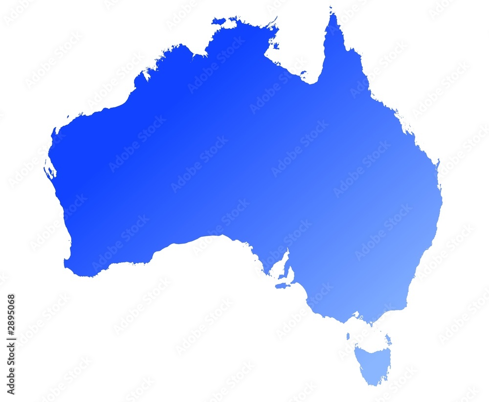 blue gradient map of australia Stock Photo | Adobe Stock