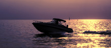 Speedboat At Sunset Free Stock Photo - Public Domain Pictures