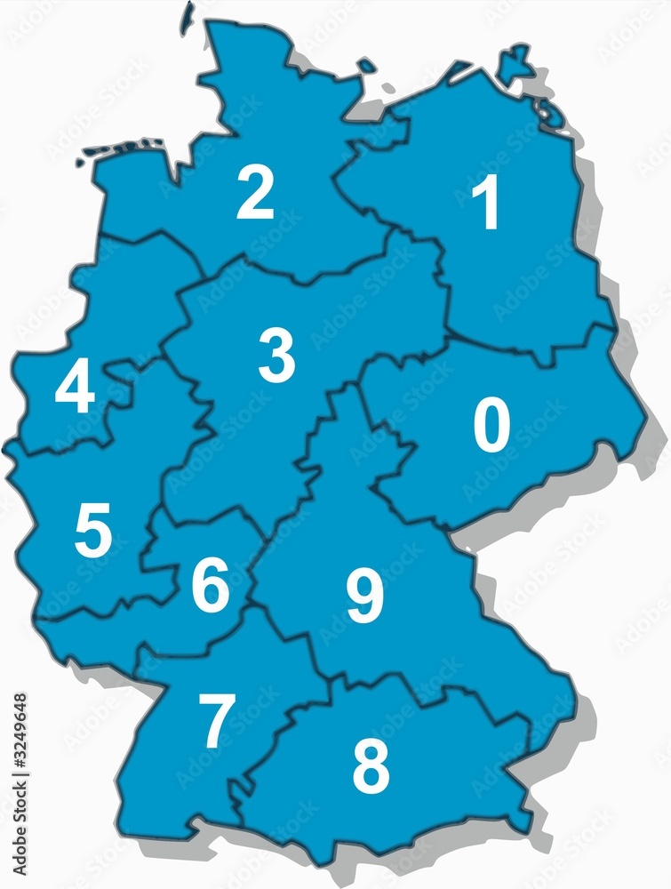 Stock-Foto „postleitzahlen deutschland“ | Adobe Stock