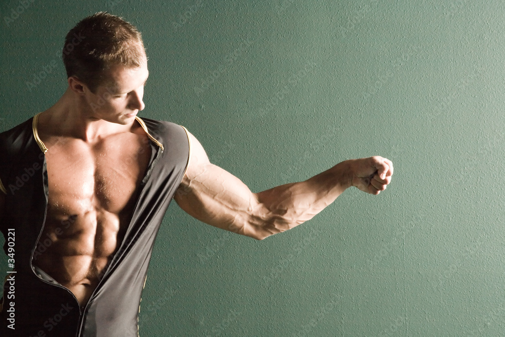 muscular body builder Stock Photo | Adobe Stock