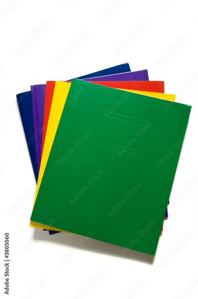 Stack of School folders Stock Photo | Adobe Stock