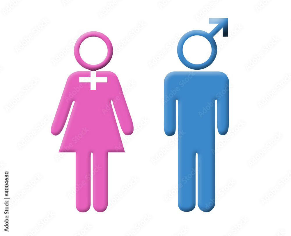 Stock-Illustration „Mann-Frau-Symbol“ | Adobe Stock