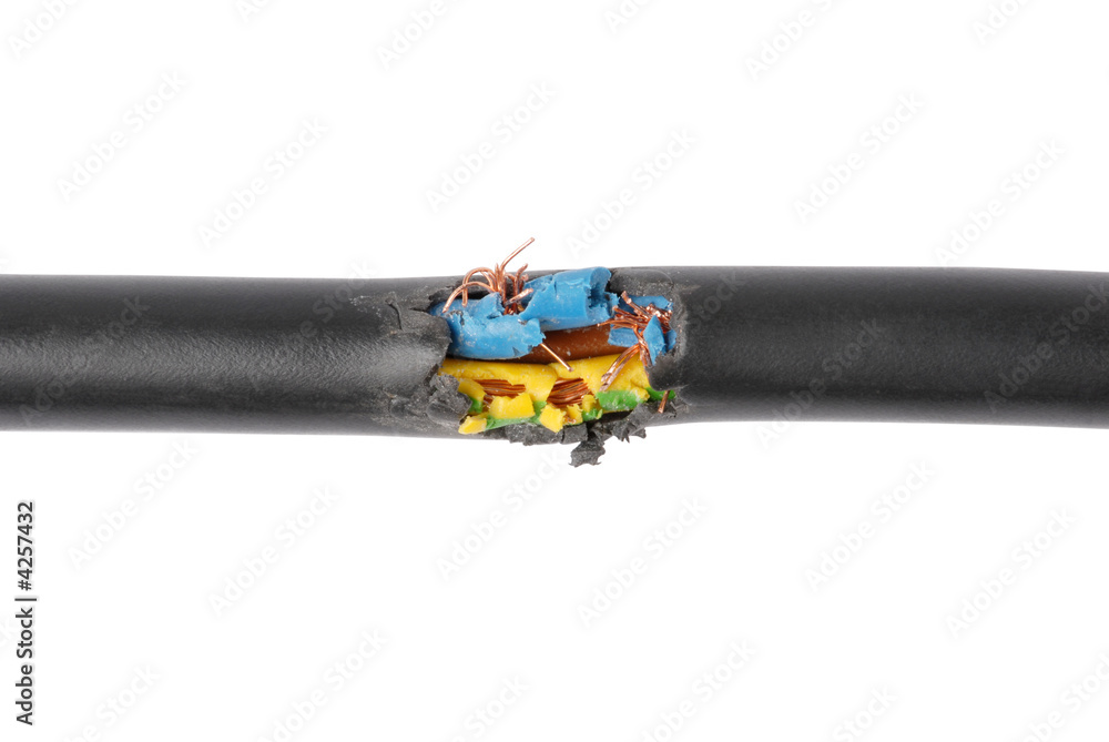 Damaged cable Stock Photo | Adobe Stock