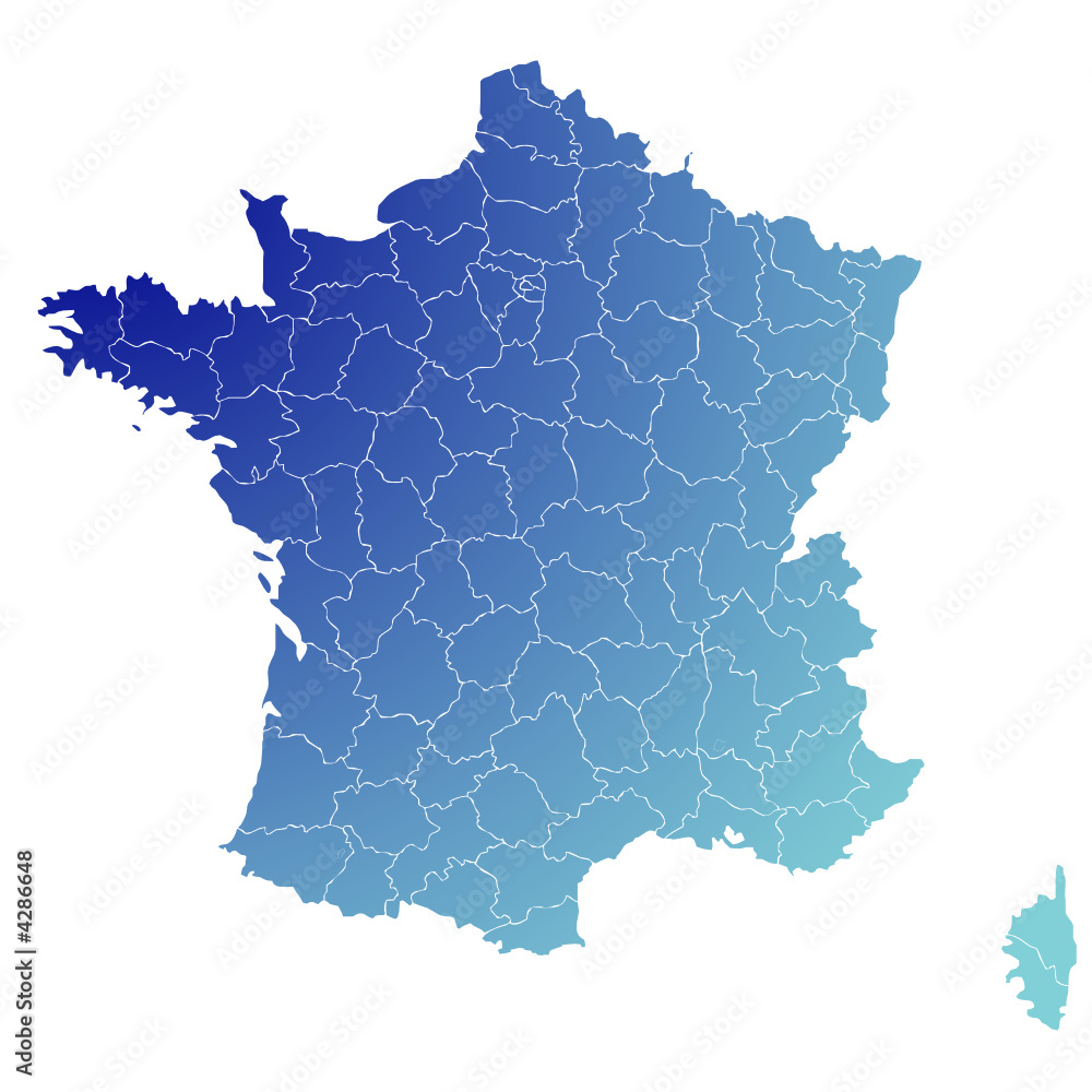 Fond de carte Départements français Stock Vector | Adobe Stock