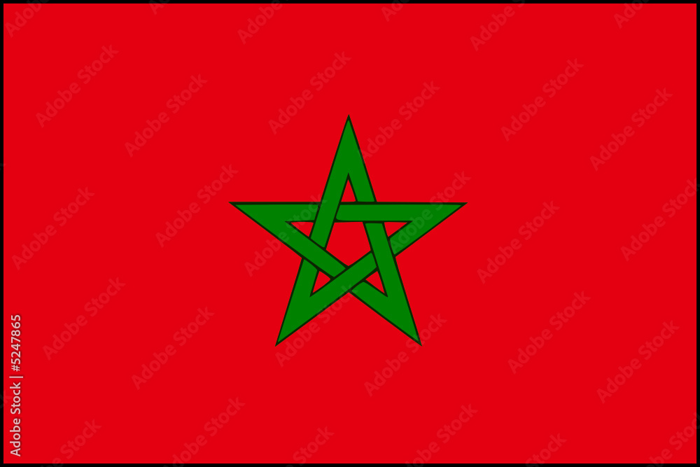 Drapeau du Maroc Stock Vector | Adobe Stock