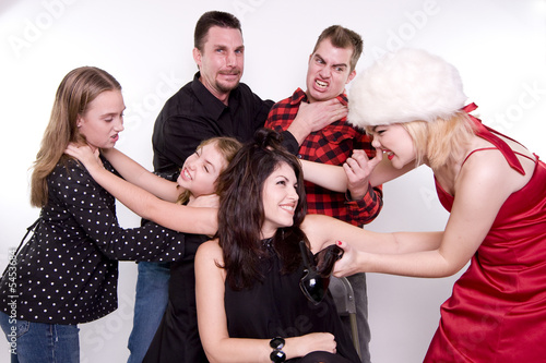 Fighting Family Stock Photo | Adobe Stock