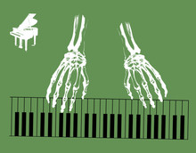 Skeleton Playing Piano 2 Free Stock Photo - Public Domain Pictures