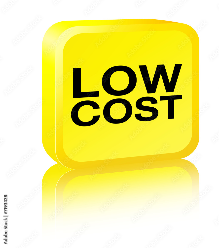 Low Cost Sign - yellow Stock Illustration | Adobe Stock