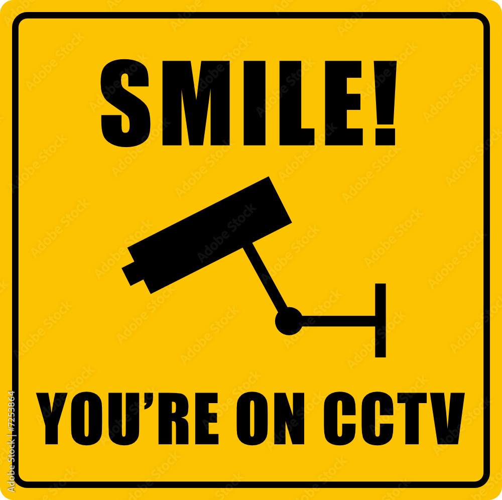 CCTV Smile! Sign Stock Vector | Adobe Stock