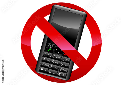 Interdiction du téléphone portable Vecteur Stock | Adobe Stock