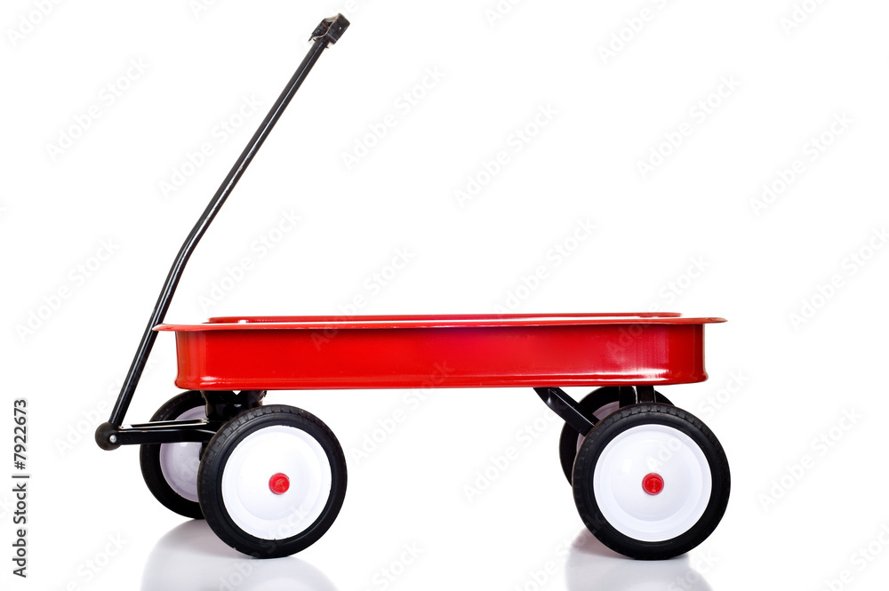 Little Red Wagon Stock Photo | Adobe Stock