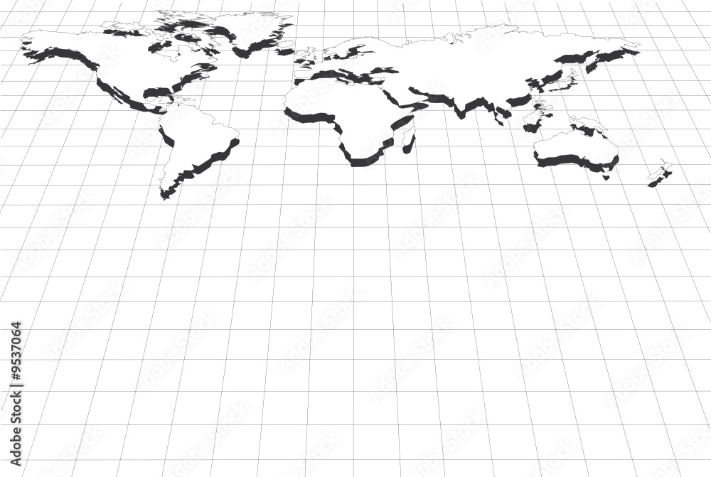 abstract perspective grid with world map Stock Vector | Adobe Stock