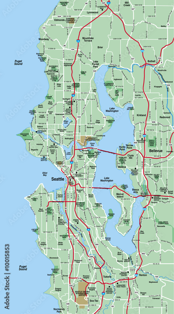 Greater Seattle Area Map
