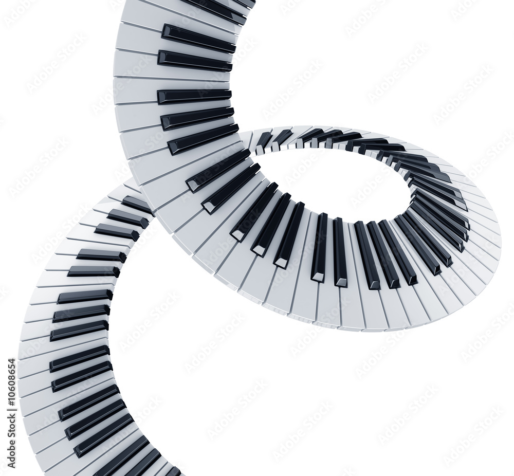 Spiral piano keys Stock Illustration | Adobe Stock