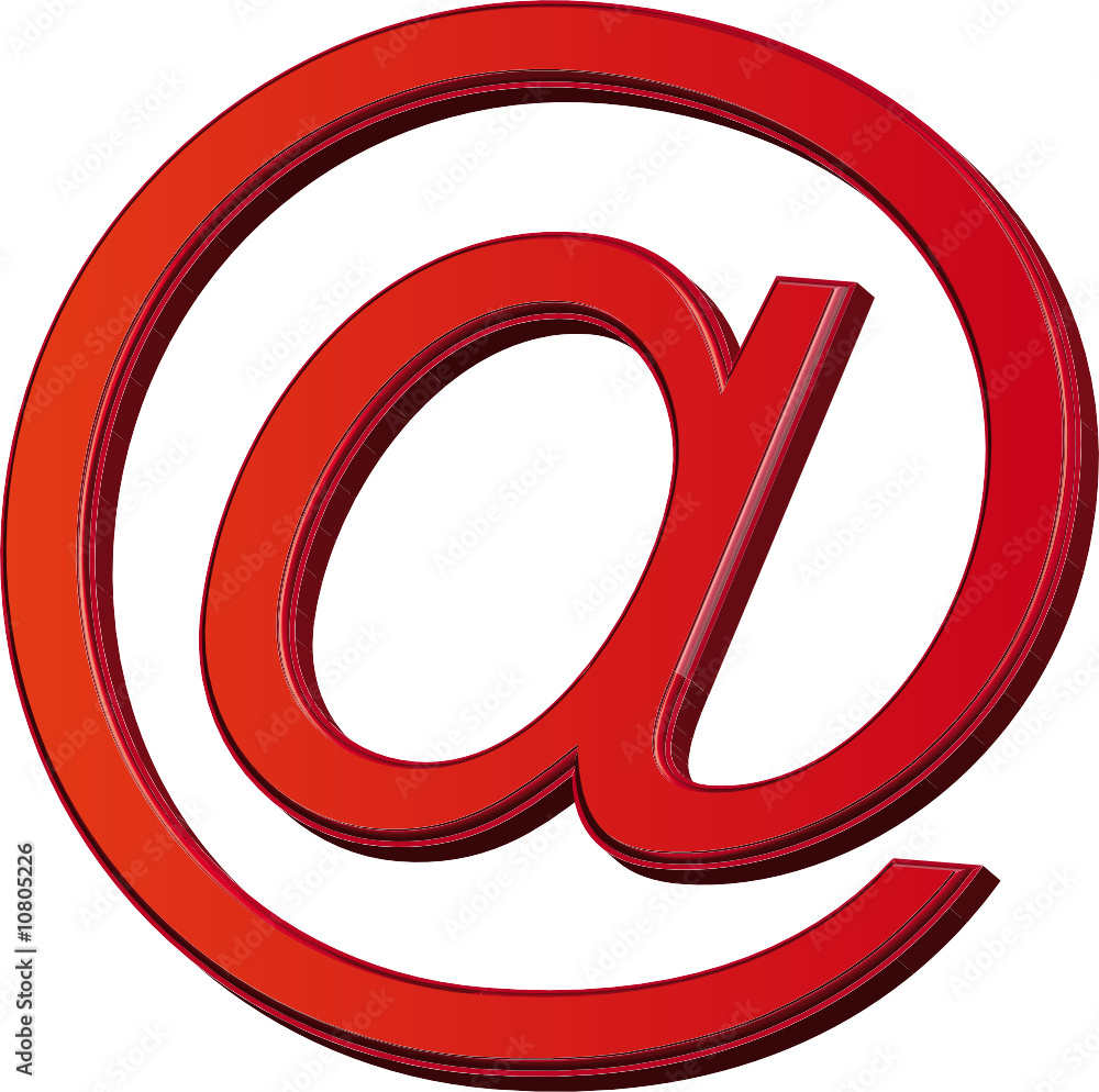 Image vectorielle Stock Red Arobase | Adobe Stock