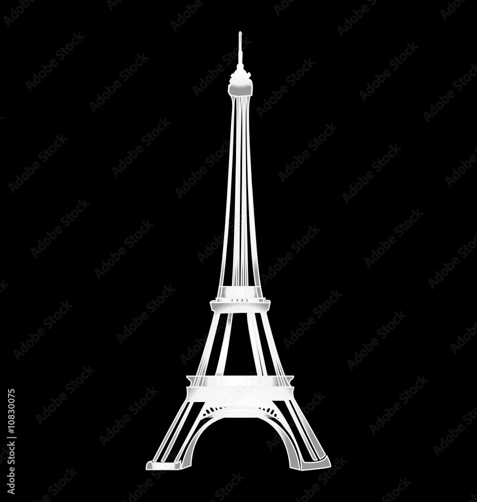 eiffel tower black background