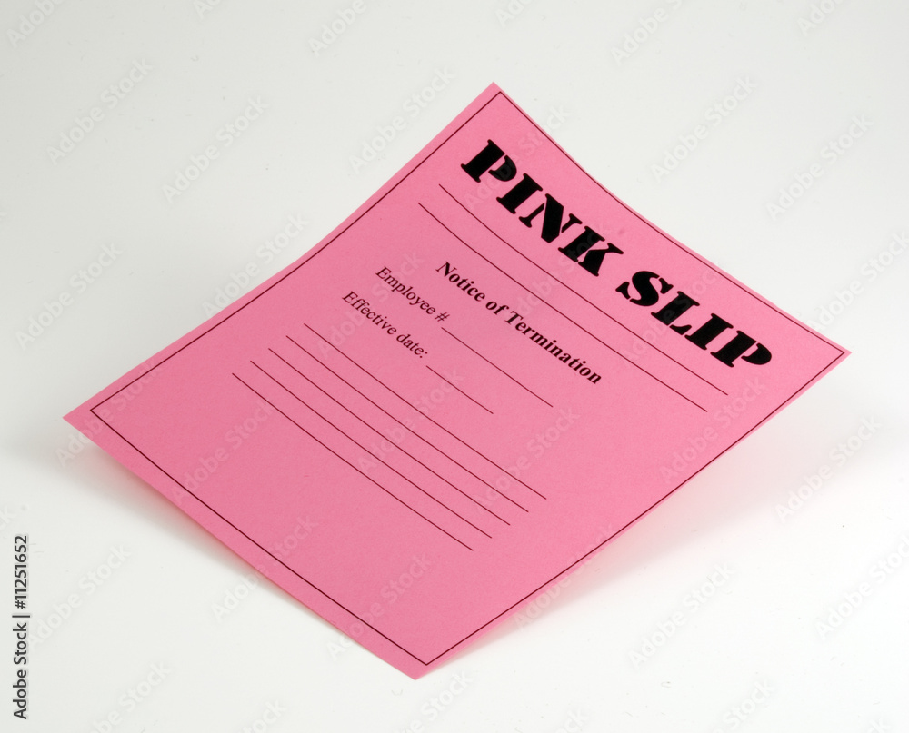 simple pink slip Stock Photo | Adobe Stock