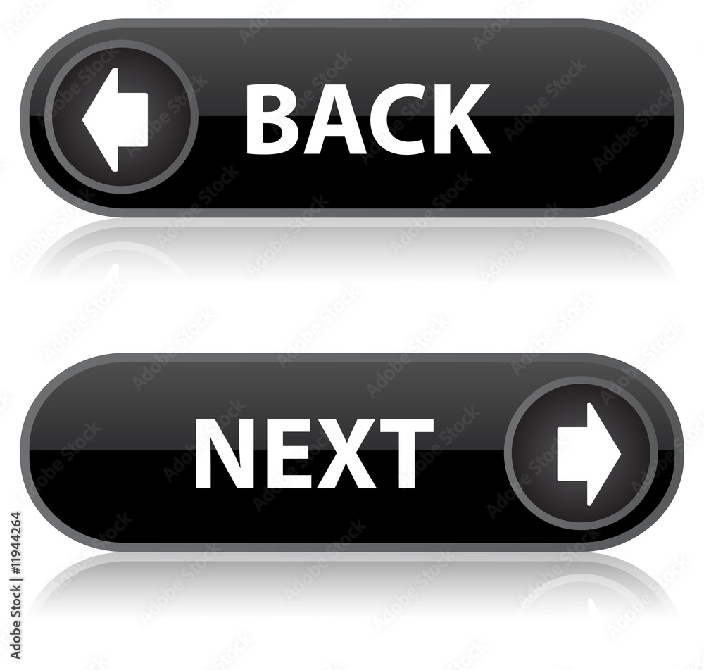 Back and Next Buttons Stock Illustration | Adobe Stock