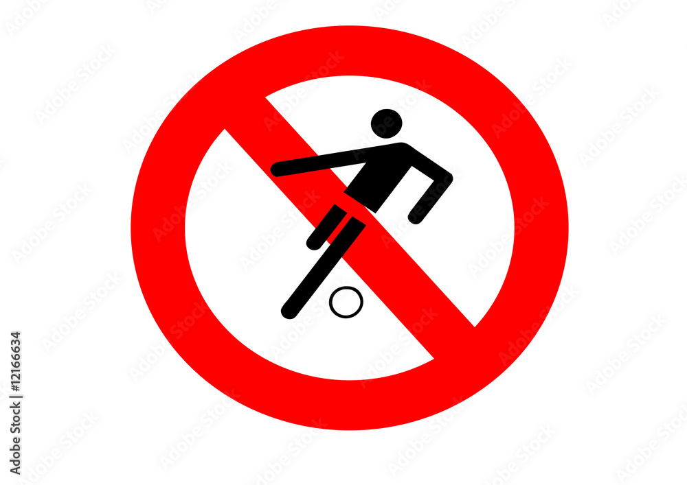 Stock-Illustration „no football allowed“ | Adobe Stock