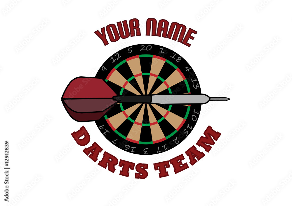 Darts Team Logo Stock Vector | Adobe Stock