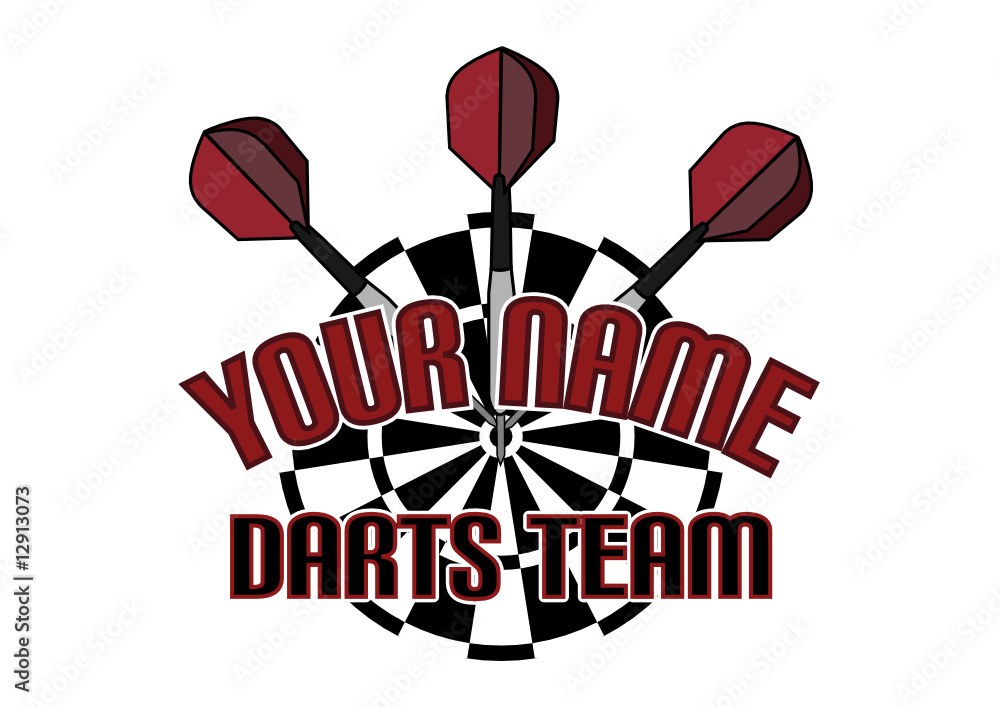 Darts Team Logo Stock Vector | Adobe Stock