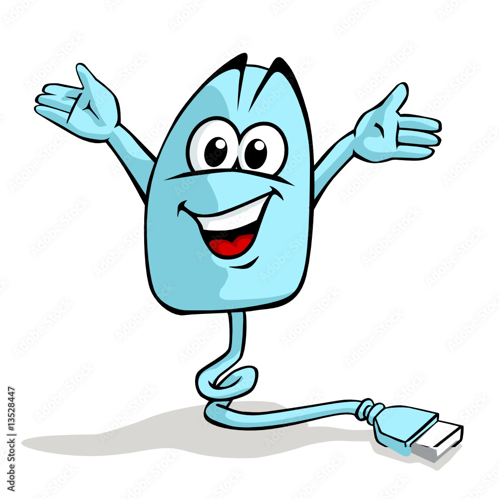 computer mouse comic cartoon Stock Vector | Adobe Stock