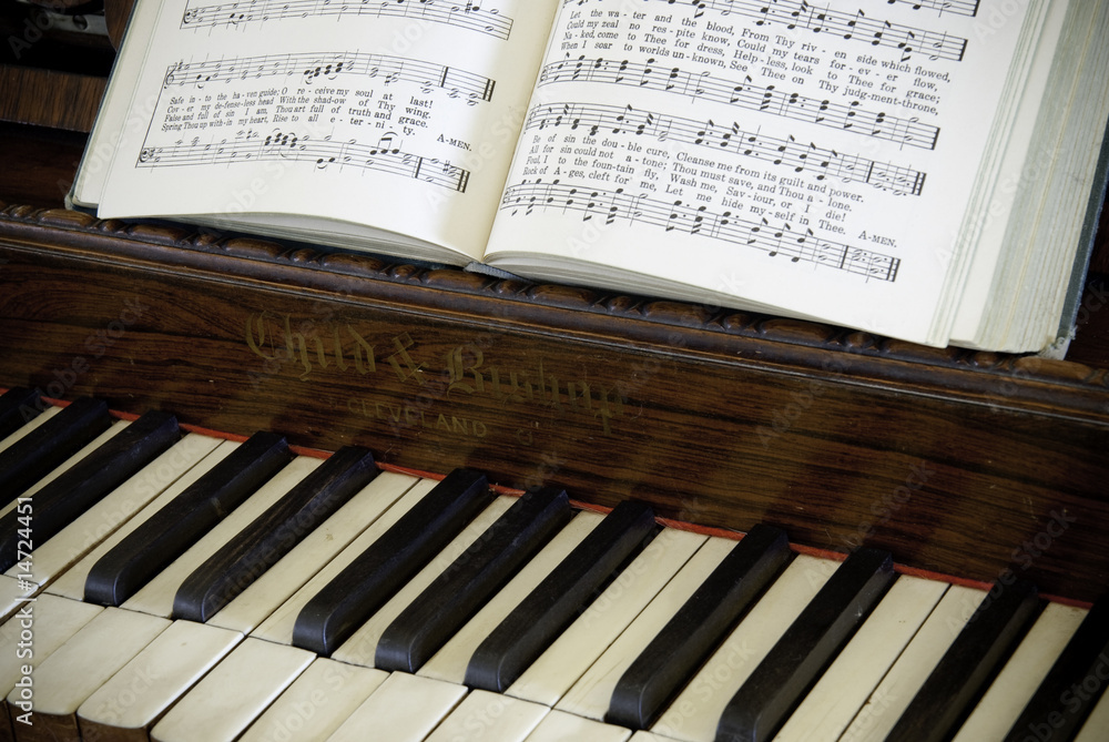 Melodian and Hymnal Stock Photo | Adobe Stock
