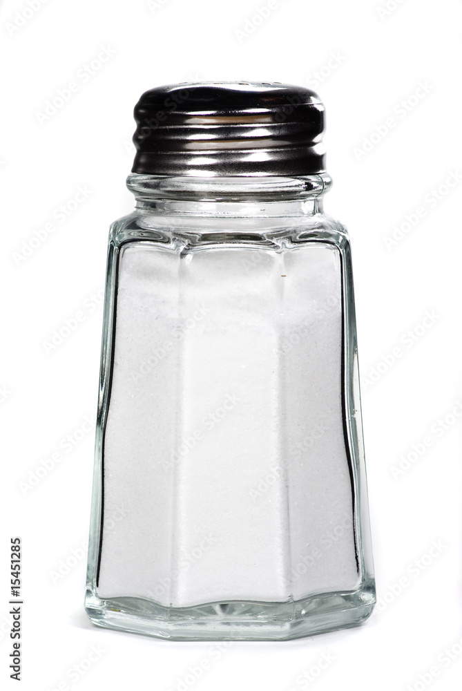 saltshaker on white background Stock Photo | Adobe Stock