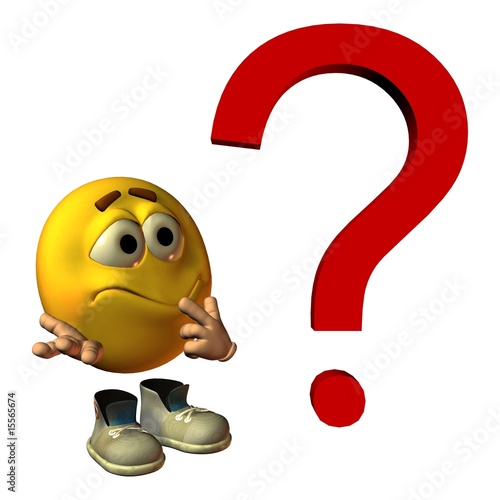 Smilie - Fragezeichen - warum – Stock-Illustration | Adobe Stock