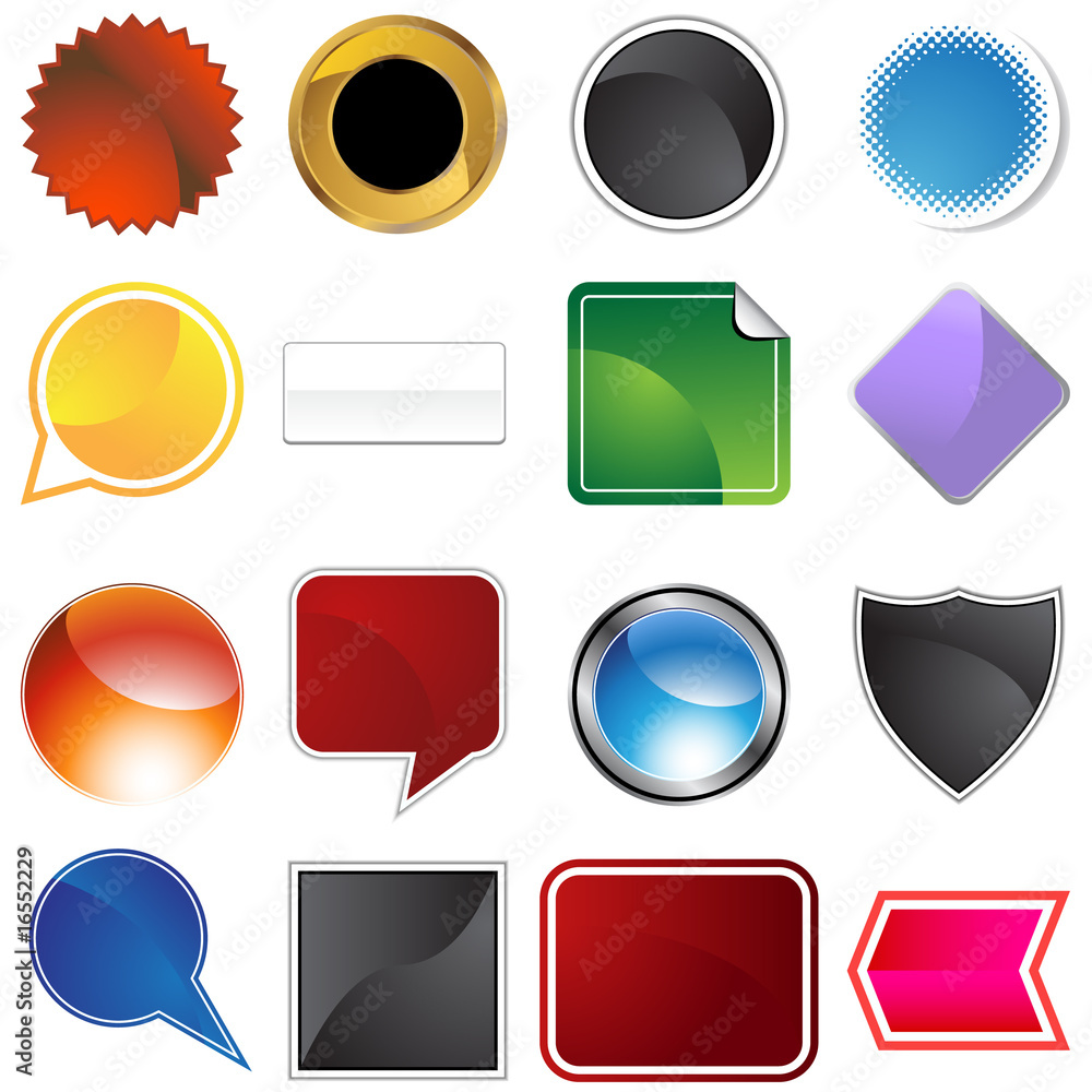 Image vectorielle Stock blank icon set | Adobe Stock