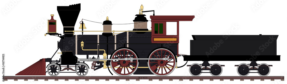 Wild West Steam Train Stock Vector | Adobe Stock
