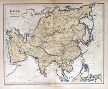 Vintage Map Of Asia Free Stock Photo - Public Domain Pictures
