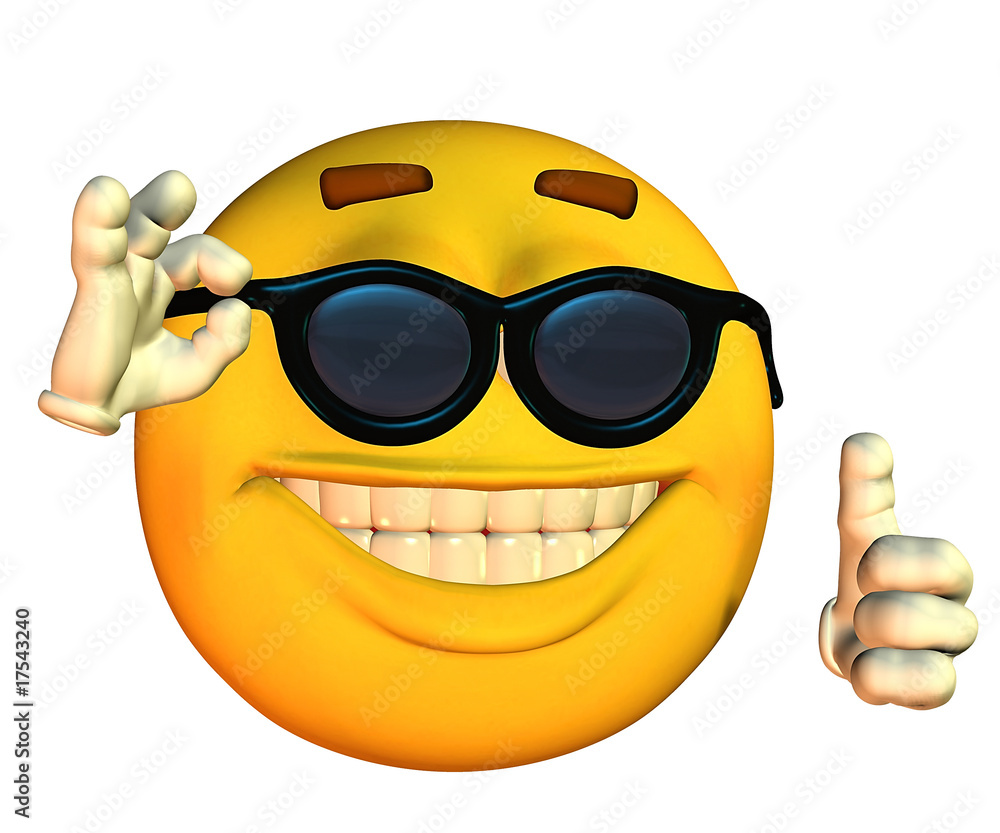 Smiley Cool Stock Illustration | Adobe Stock