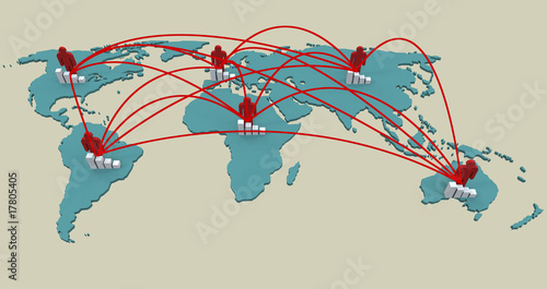 echanges internationaux Illustration Stock | Adobe Stock